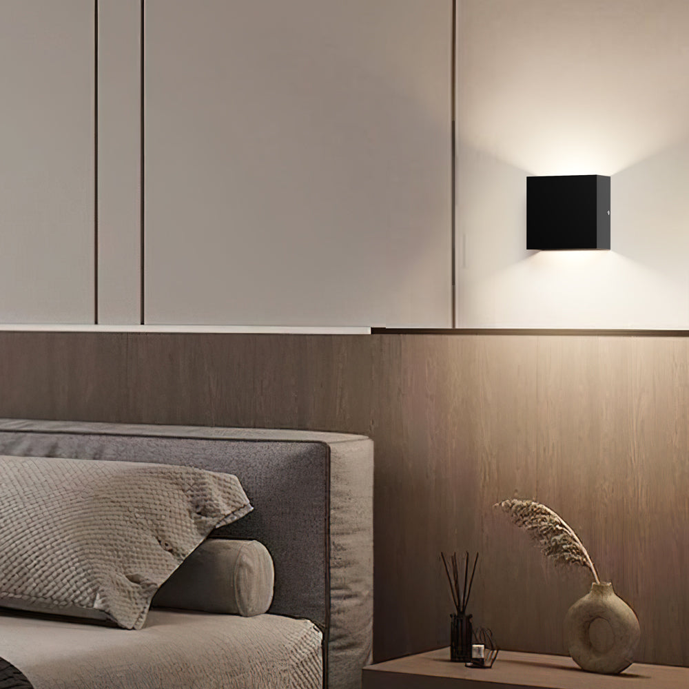 Modern Exterior Up down Cube Wall Lights Warm Led Lamp Wall Sconce – At ...