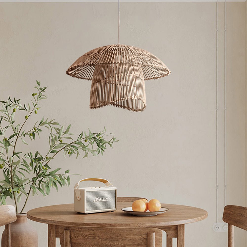 Derenda Inverted Rattan Pendant Light – At Ease Home Life