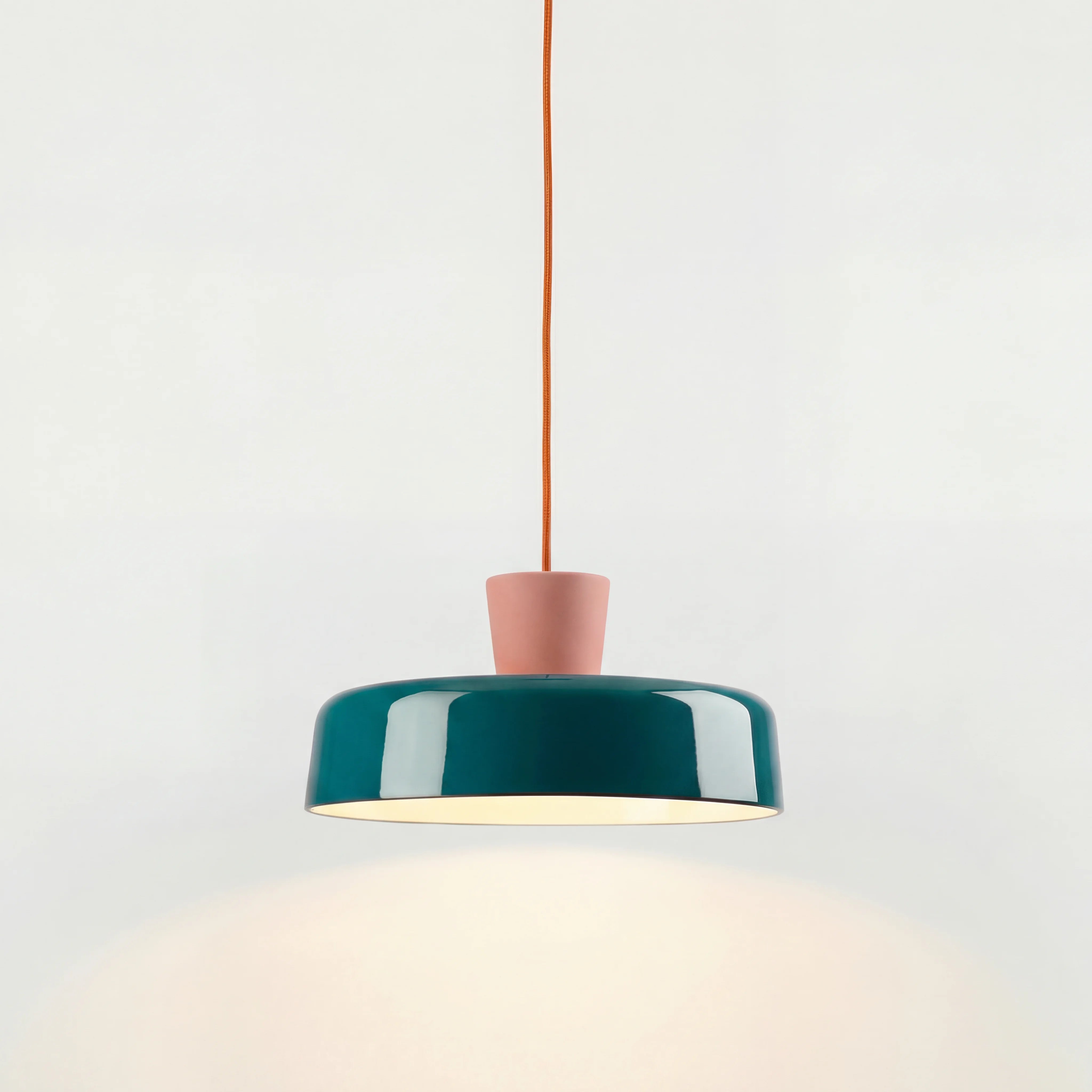 Arlo Retro Peacock Blue Iron Pendant Light | Vintage Lamp | At Ease ...
