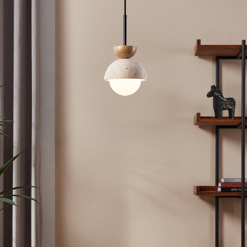 Athenis Luna Stone Spherical Pendant Light – At Ease Home Life