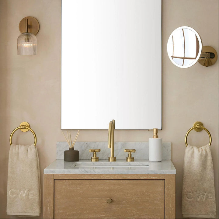 Farmhouse Cooper Ribbed Glass Wall Sconce | Lucia Living – At Ease Home ...