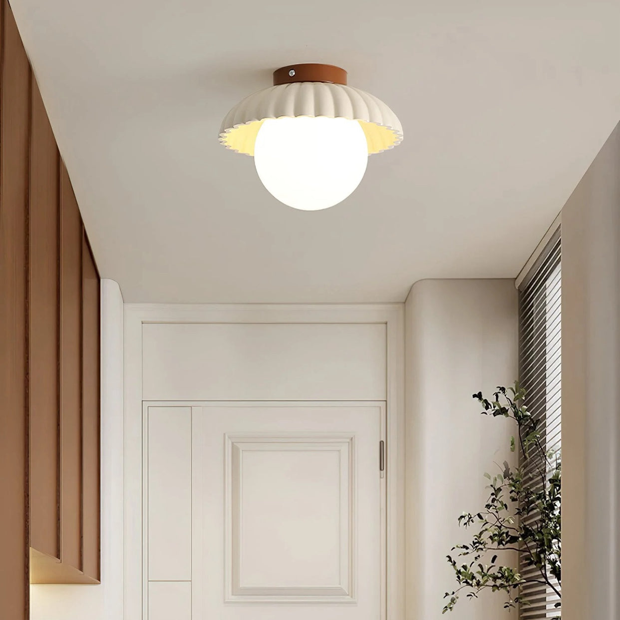 Juno Alien Cream Glass Ceiling Light – At Ease Home Life
