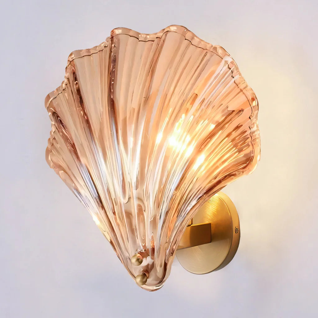 Luis shell wall light Transparent Glass wall lamp – At Ease Home Life