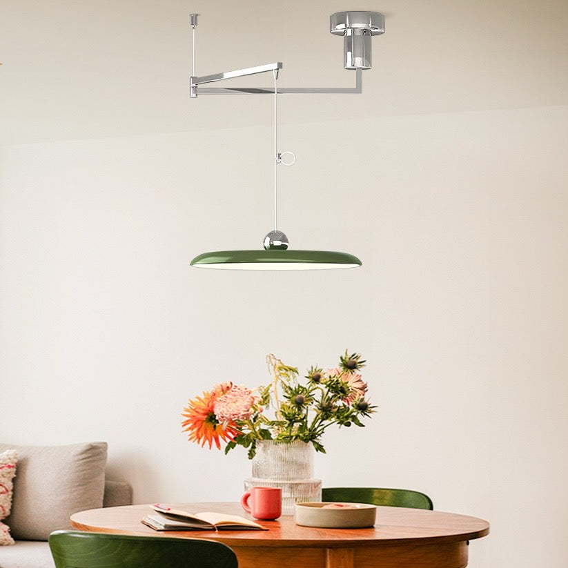 Orion Adjustable Swing Arm Acrylic Disc Pendant Light – At Ease Home Life