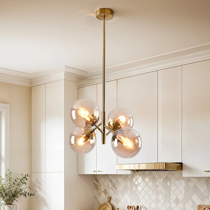 Lámpara colgante vintage de orbe de vidrio | Lámpara de vidrio | en ...