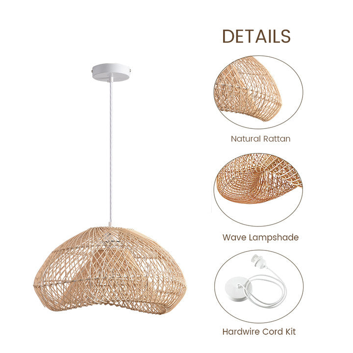 Modern Rattan Pendant Light | Rattan Bedroom light | at EASE – At Ease ...