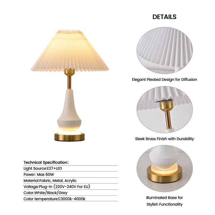 Modern LED Table Lamp | Bedroom Table Lamp | at EASE – At Ease Home Life